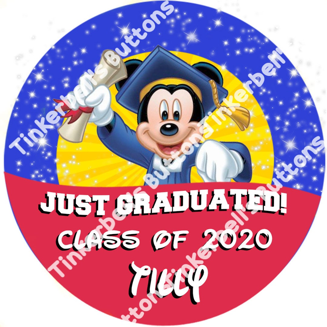 2025-disney Just Graduated Buttons-disney Just Graduated Pins-disney ...