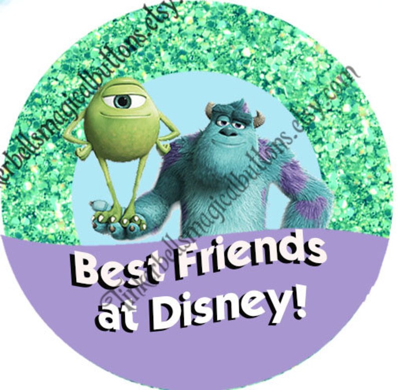 Disney Best Friends Buttons-disney Best Friends Pins-disney | Etsy