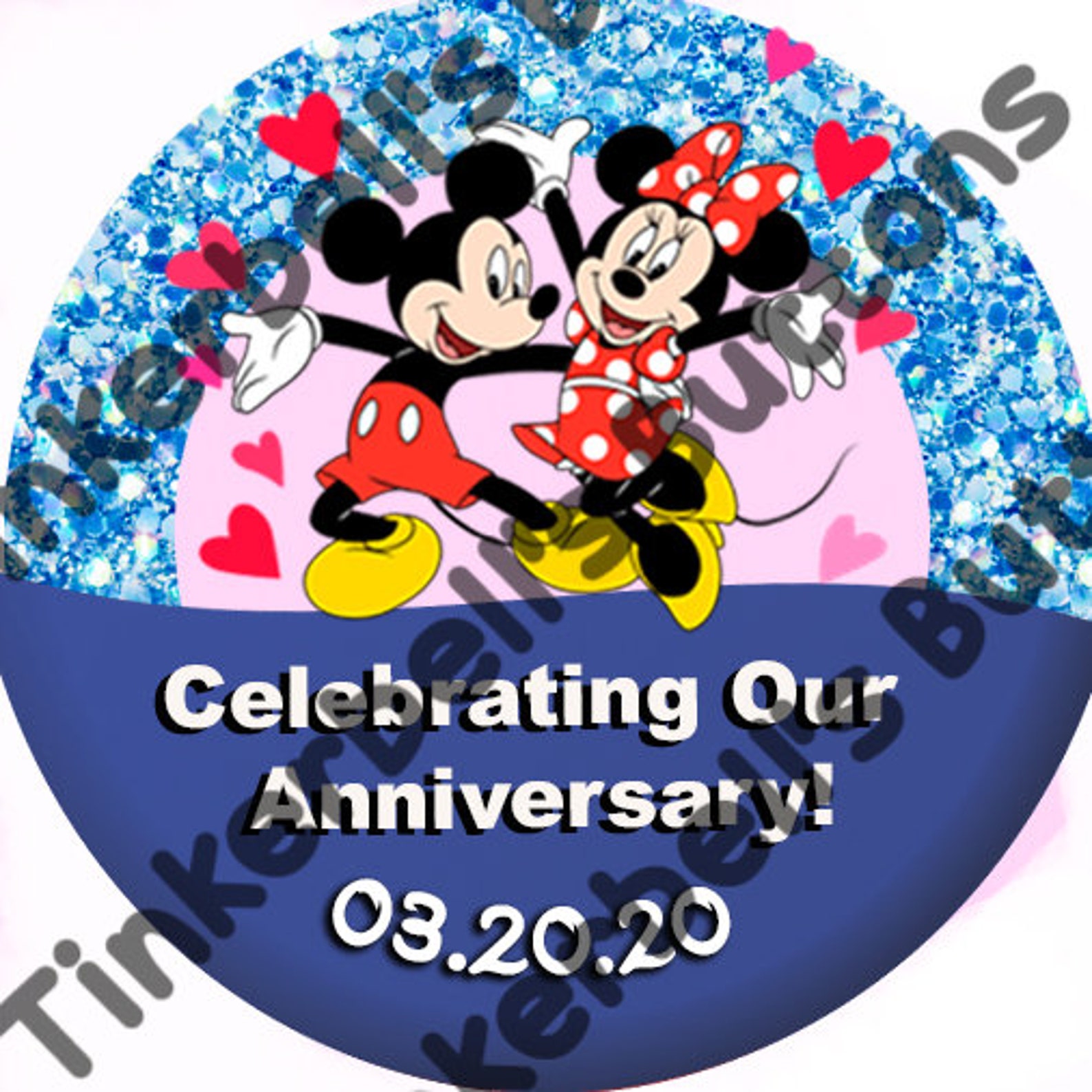 Disney Anniversary Buttons-disney Anniversary Pins-mickey and Minnie ...