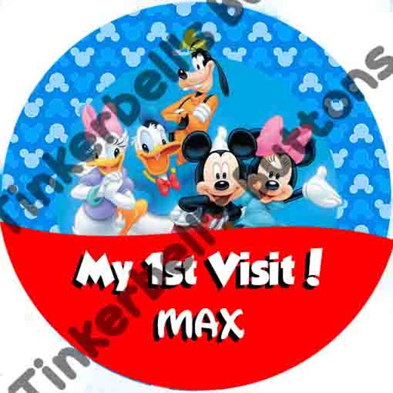 Disney First Visit Buttons-disney First Visit Pins-disney | Etsy