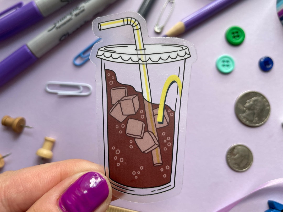 Fountain Coke CLEAR Sticker | Waterproof Vinyl Sticker | Soda Sticker ...