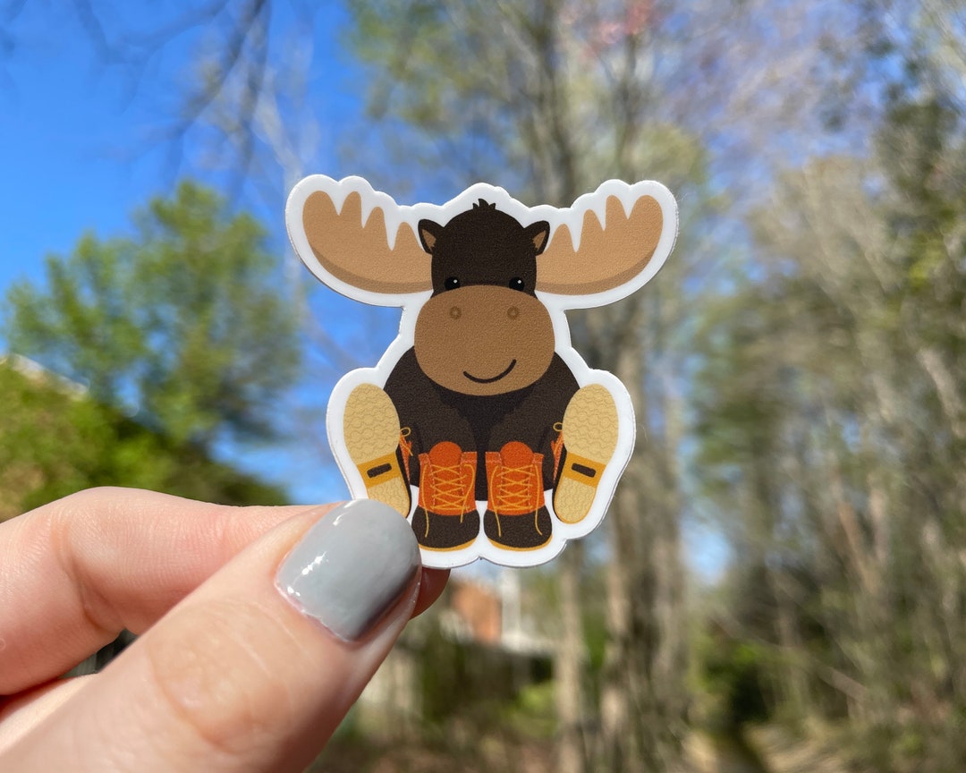 Maine Moose Sticker Waterproof Vinyl Sticker Cute Animal Sticker Maine ...