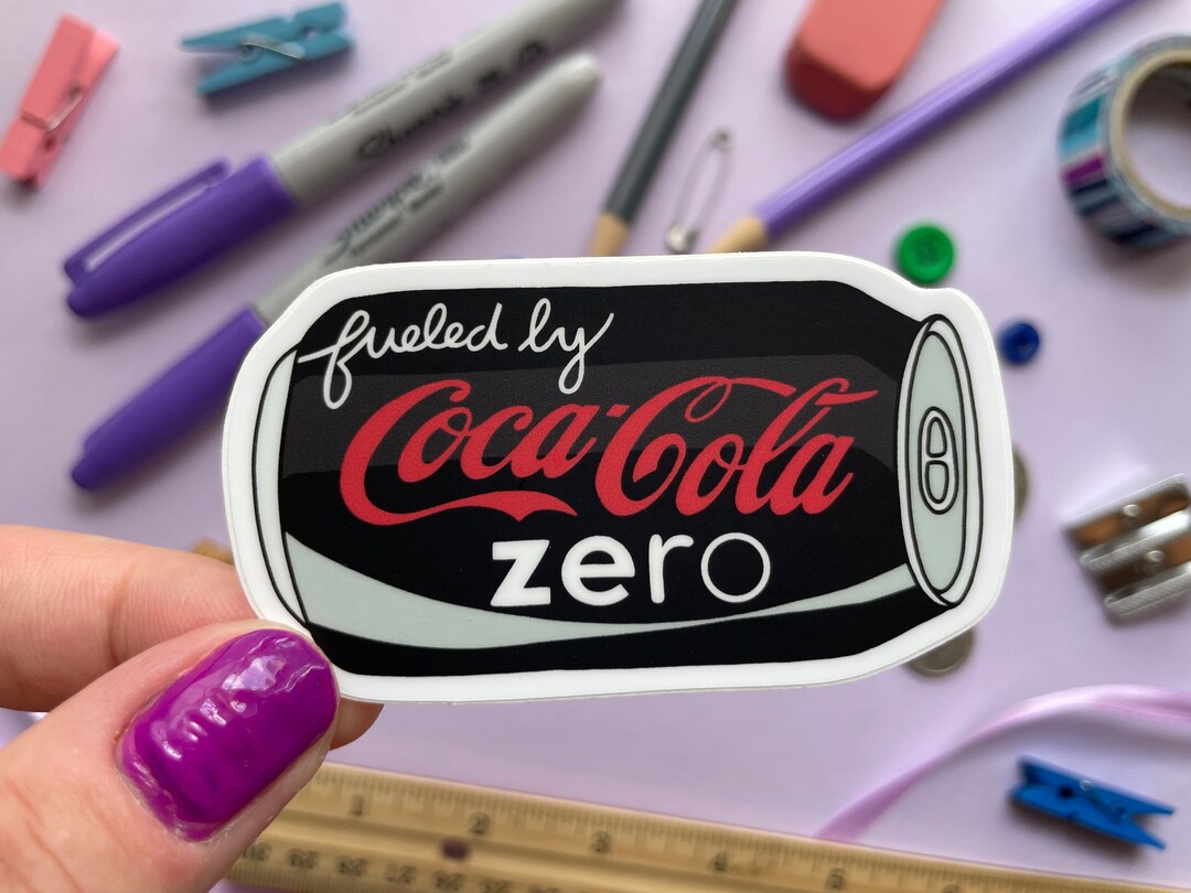 Fueled by Coke Zero Sticker | Waterproof Vinyl Sticker | Soda Sticker ...