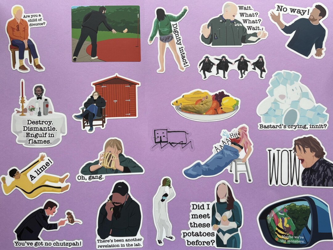 Taskmaster (UK) Moments Sticker Set (20 Stickers) | Waterproof Vinyl ...