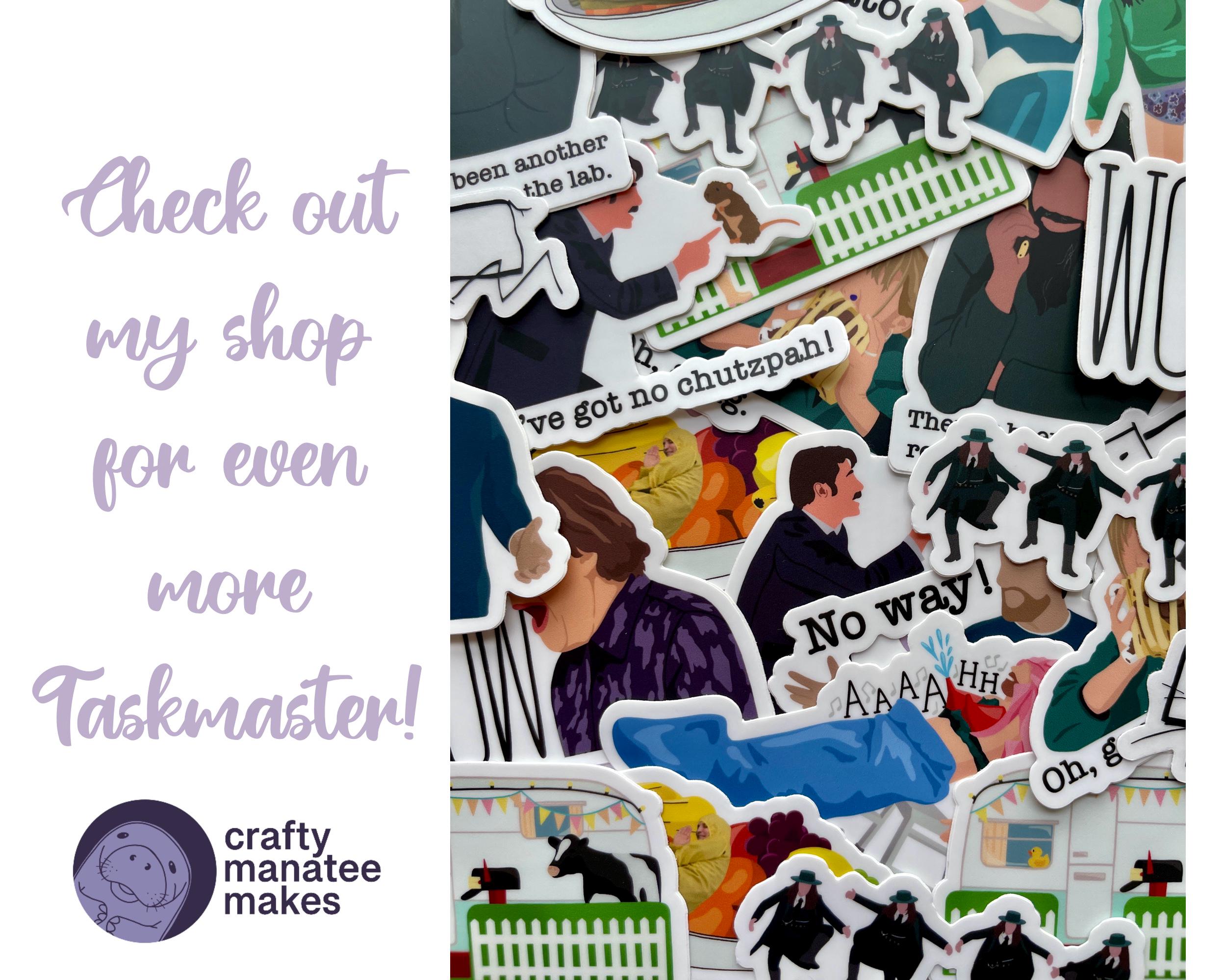 Taskmaster (UK) Places and Things Sticker Set (3 Stickers) | Waterproof ...