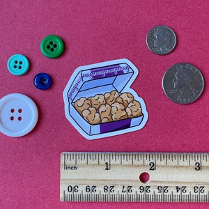 Chicken Nuggets Sticker Waterproof Vinyl Sticker Fast Food Sticker ...