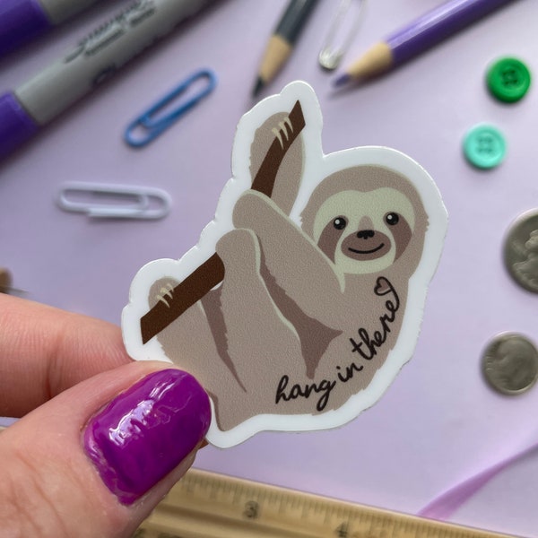 Sloth Sticker - Etsy