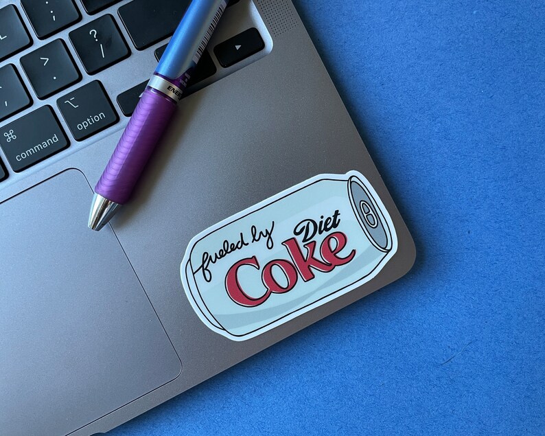 Fueled by Diet Coke Sticker Waterproof Vinyl Sticker Soda - Etsy