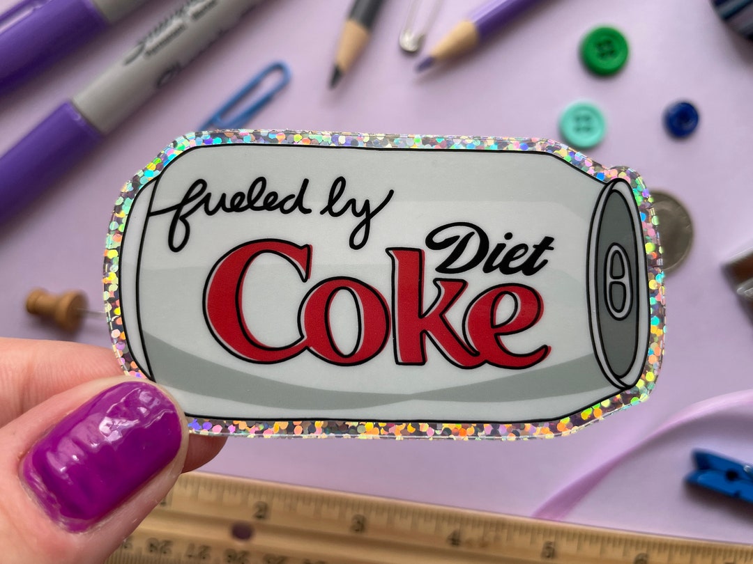 Special Edition GLITTER Fueled by Diet Coke Sticker | Waterproof Vinyl ...