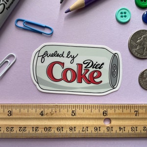 Fueled by Diet Coke Sticker | Waterproof Vinyl Sticker | Soda Sticker ...