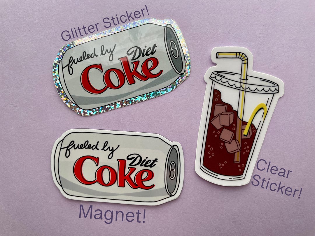 Diet Coke Lover Gift Set | Waterproof Vinyl Sticker | Magnet | Soda ...