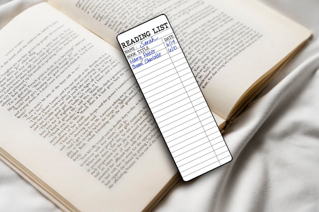 Printable Book Tracker Bookmarks, Cute Bookmarks for Reading, Bookish ...