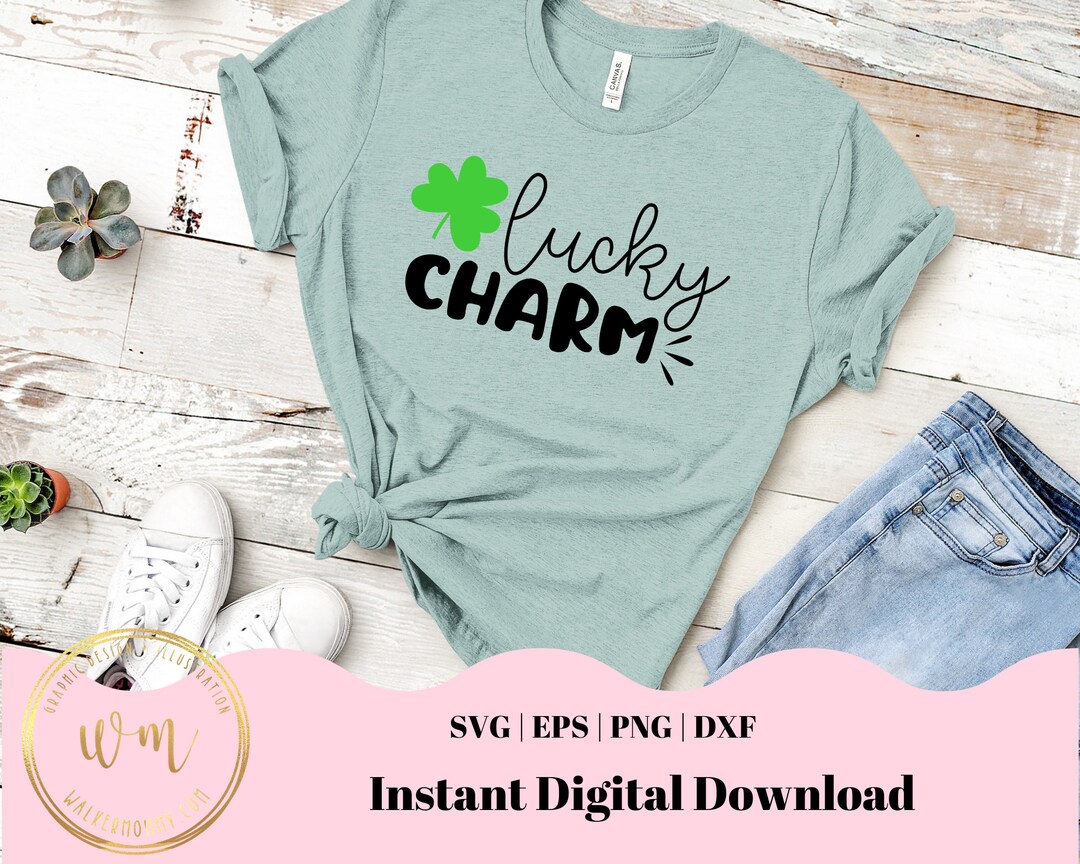 Lucky Charm | SVG Digital Download | Baby & Kids | Tshirt Design | St ...