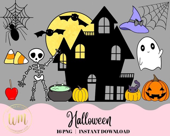 Halloween Clipart Bundle Mystical Magic Halloween Spooky - Etsy