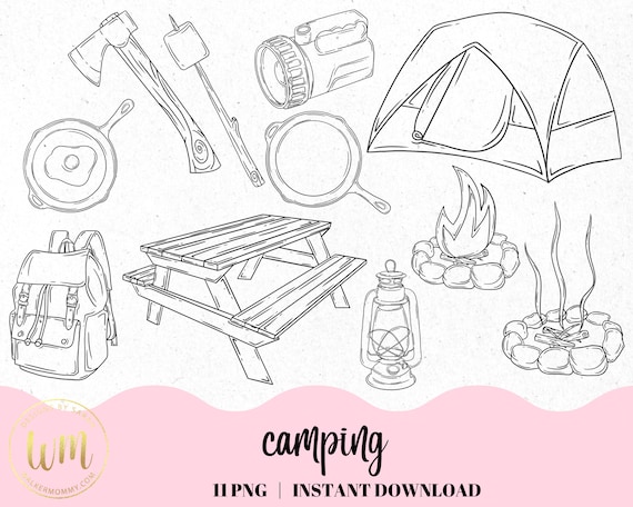 Camping Flashlight Clipart
