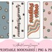 Printable Trendy Groovy Bookmarks, Cute Bookmarks for Reading, Bookish ...