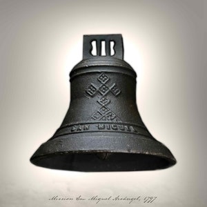 Antique Mission San Miguel Arcángel Bell, Vintage Forbes Bronze ...