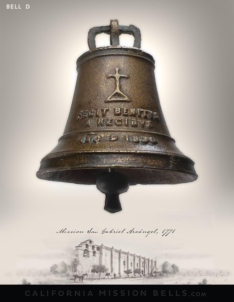 Antique Mission San Gabriel Bell, Vintage Forbes Bronze Souvenir - Etsy
