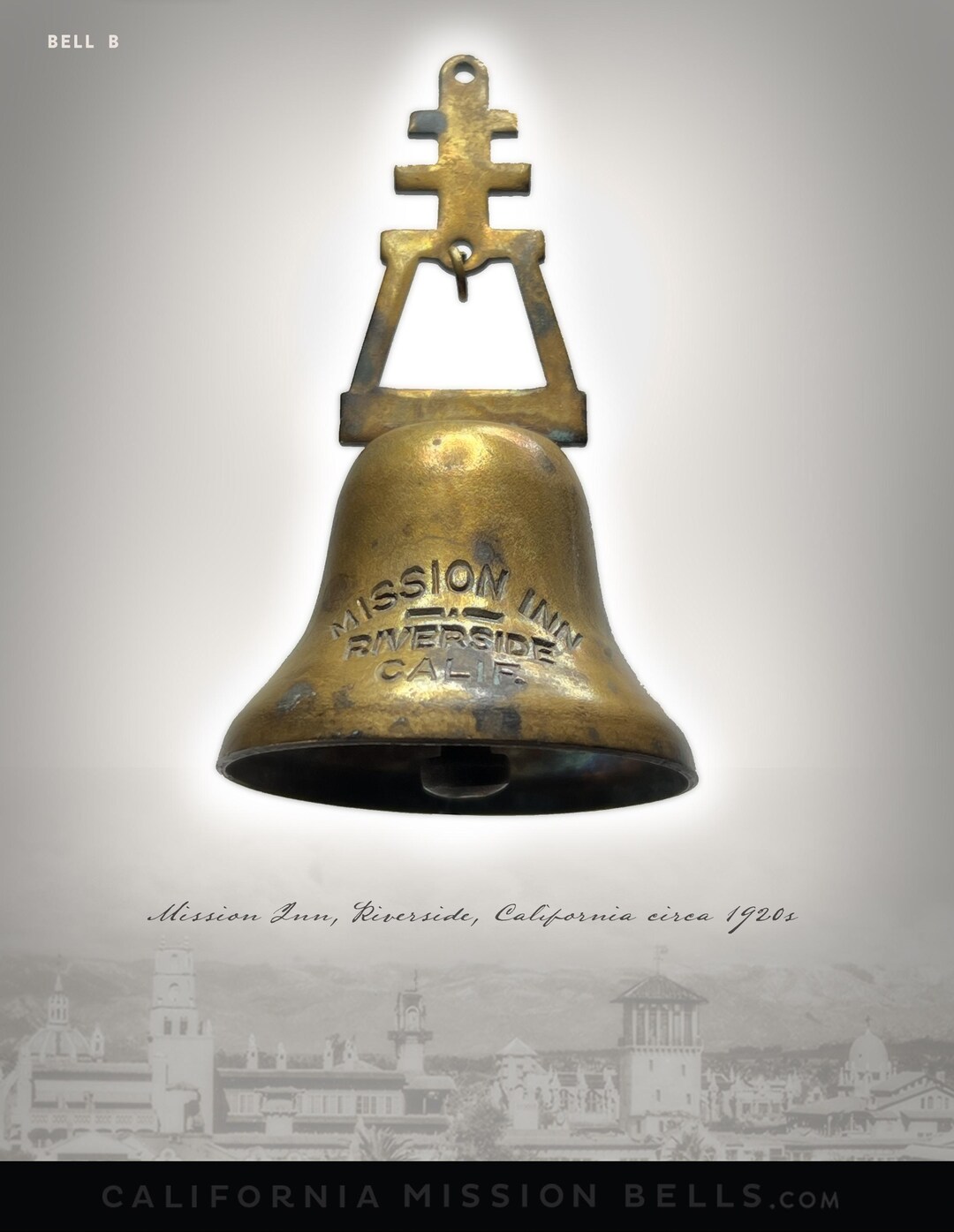 Vintage Riverside Raincross Mission Inn Souvenir Bell - Etsy