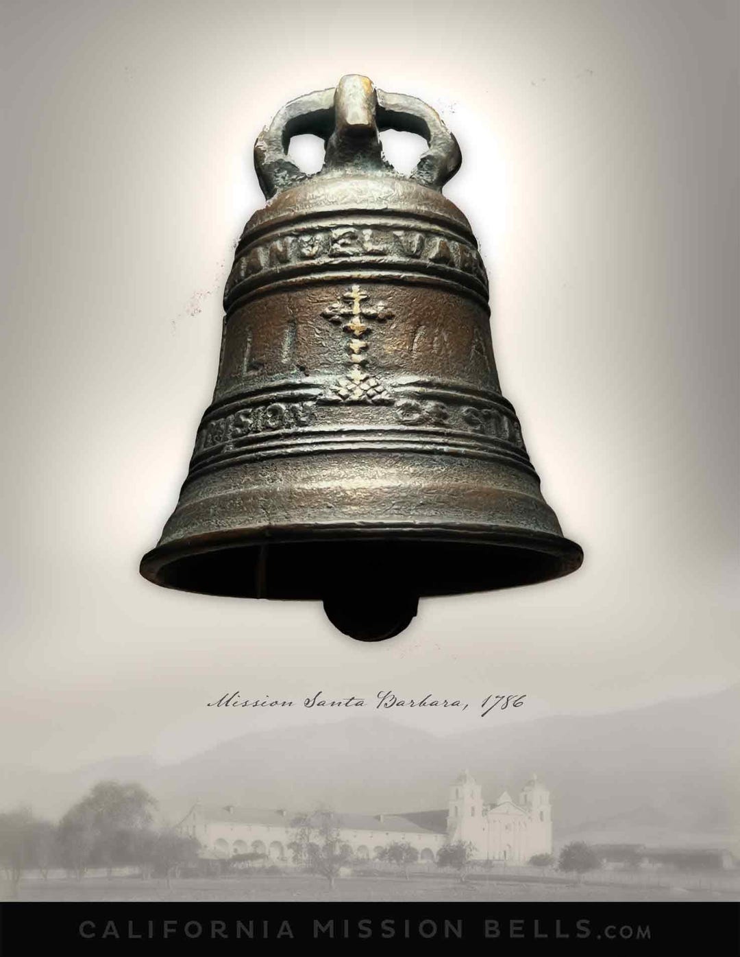 Antique Mission Santa Barbara Bell, Vintage Forbes Bronze Souvenir - Etsy