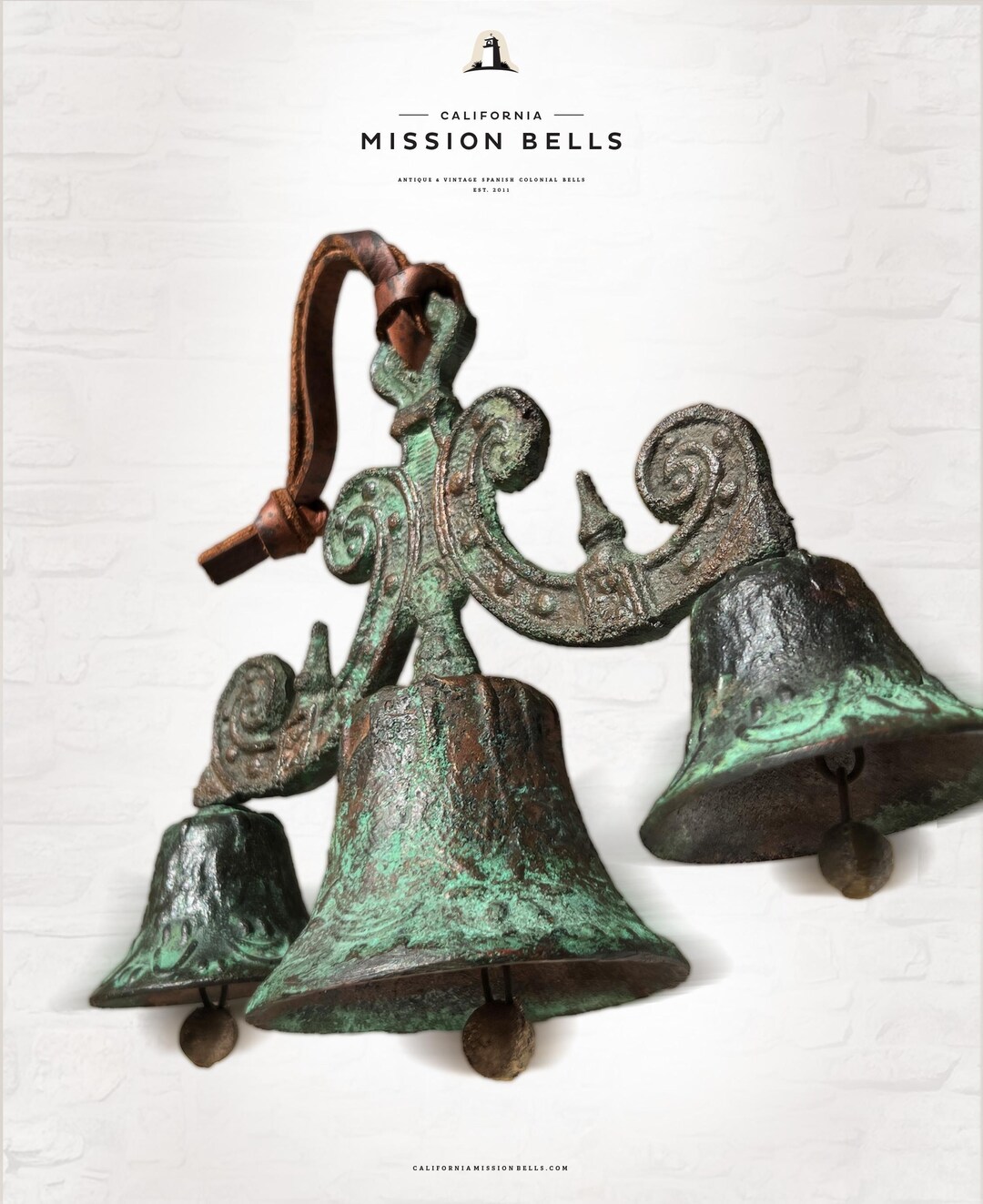 3-bell Mission Style Altar Chime, Vintage Antique Spanish Colonial ...