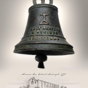 Antique Mission San Gabriel Bell, Vintage Forbes Bronze Souvenir - Etsy