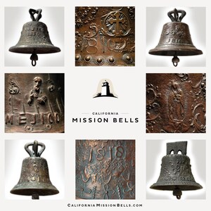 Antique Mission San Miguel Arcángel Bell, Vintage Forbes Bronze ...