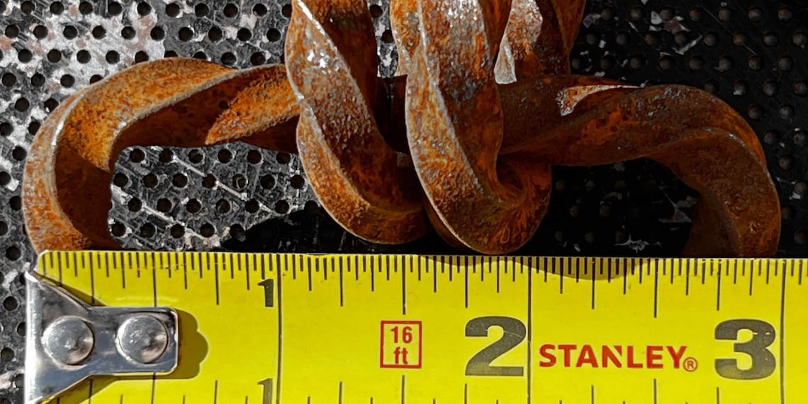 TWISTED LINK CHAIN, Vintage Antique Gothic Medieval Style Rusty Iron ...