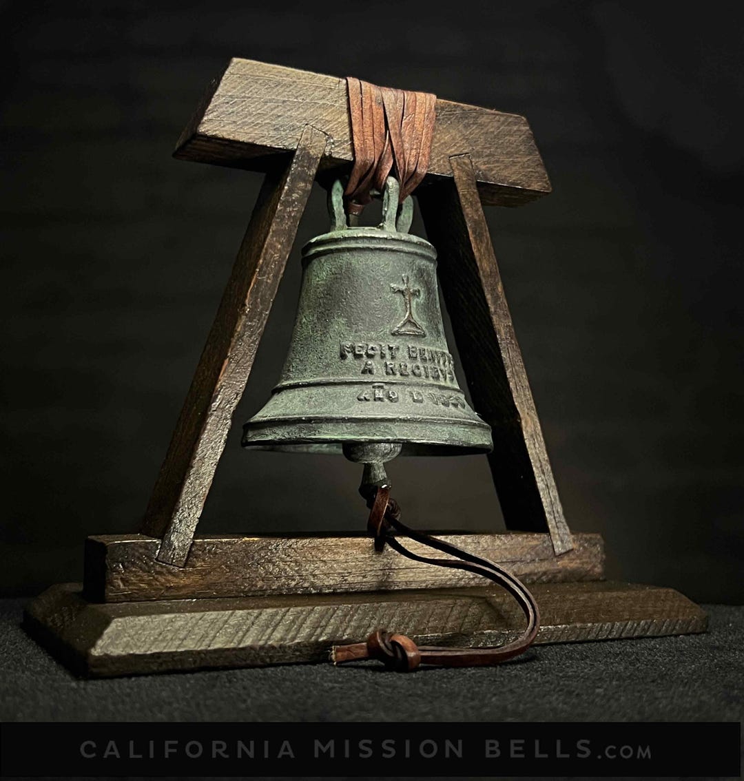 Antique Mission San Gabriel Bell, Vintage Forbes Bronze Souvenir ...