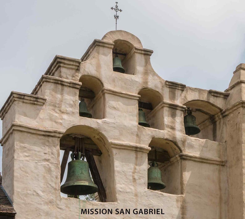 Antique Mission San Gabriel Bell, Vintage Forbes Bronze Souvenir - Etsy