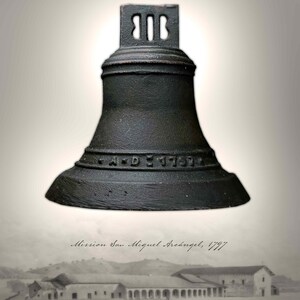 Antique Mission San Miguel Arcángel Bell, Vintage Forbes Bronze ...