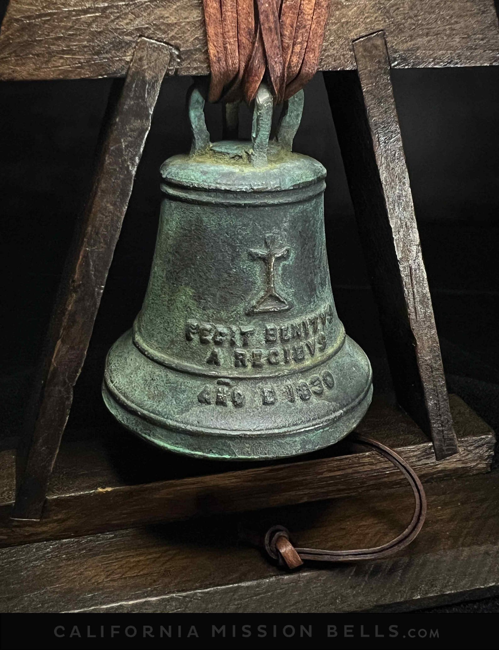 Antique Mission San Gabriel Bell, Vintage Forbes Bronze Souvenir ...