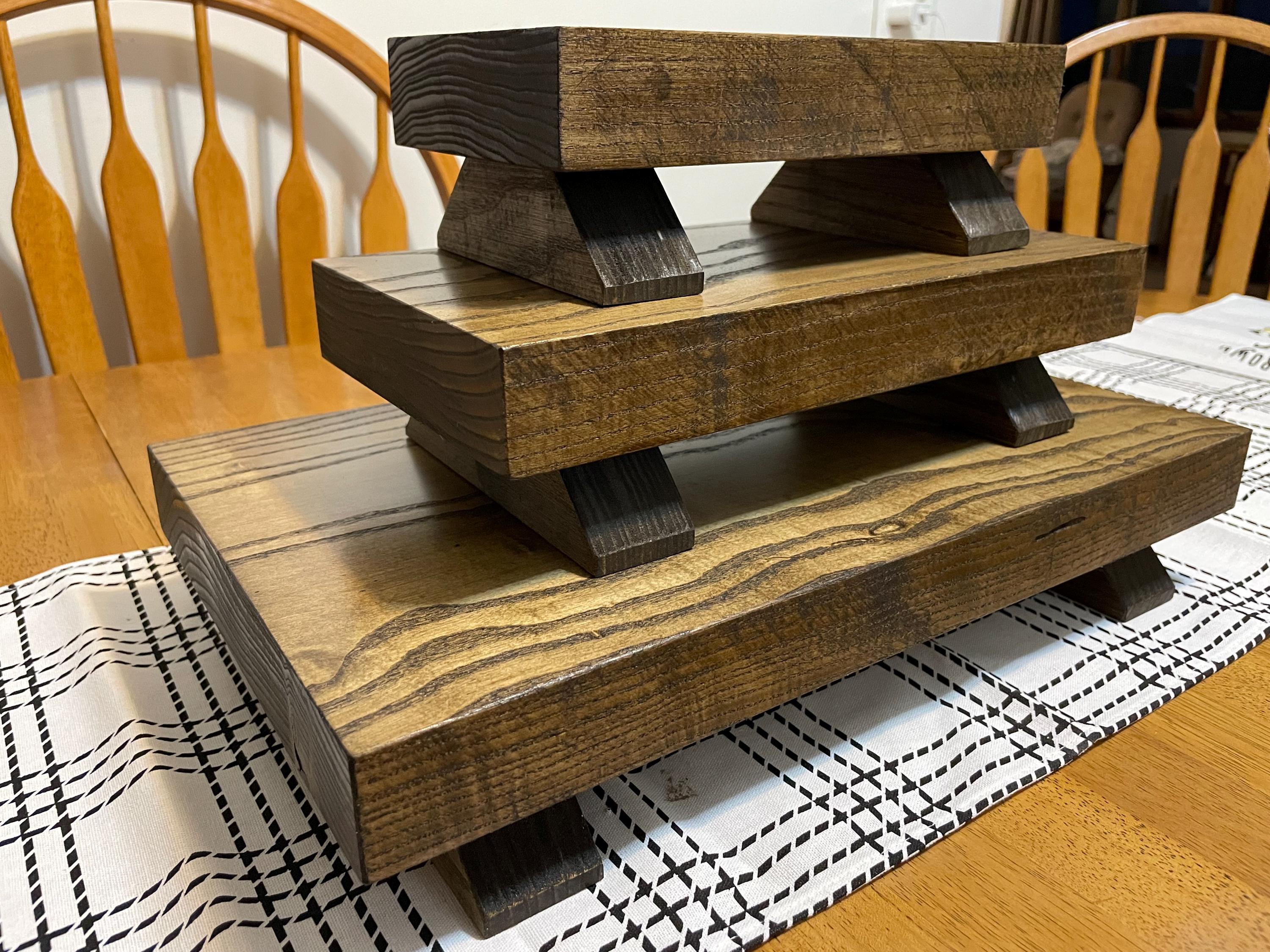 Rustic Home Decor Table Riser Rustic Candle Display Riser Farmhouse ...
