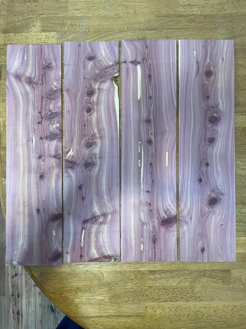 Eastern Red Cedar Craft Board Set (4), DIY Wood Burning & Laser ...