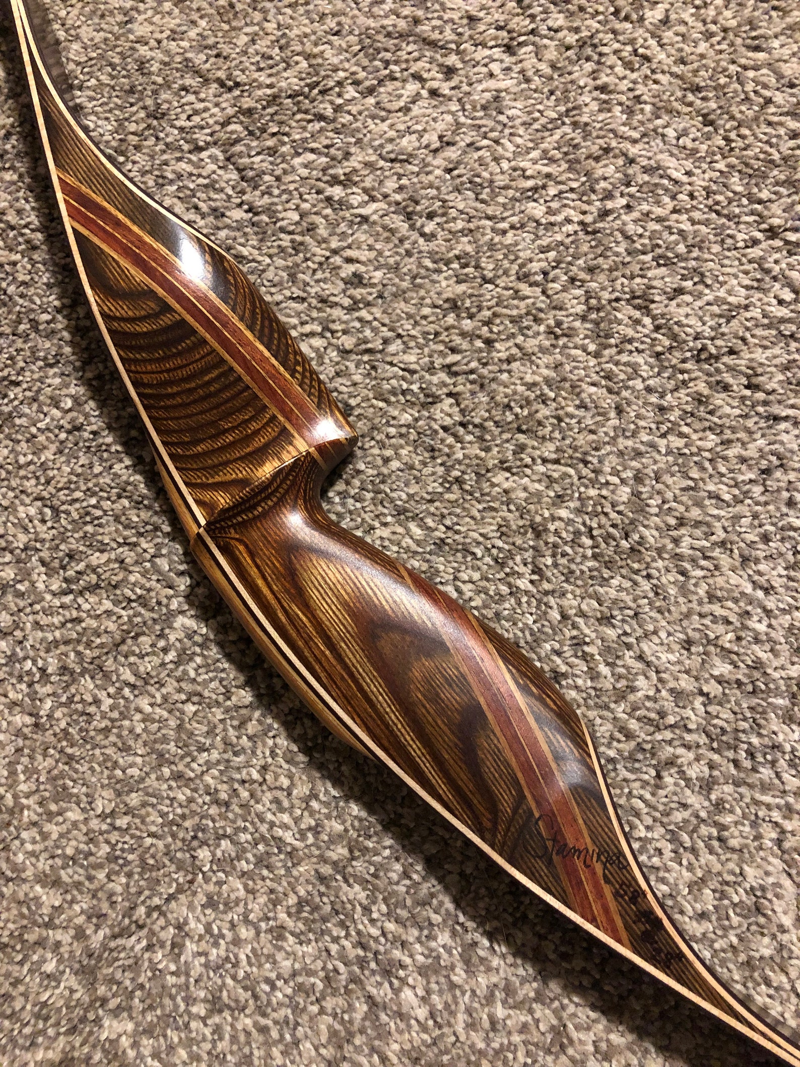 Action wood custom reflex/deflex longbow | Etsy