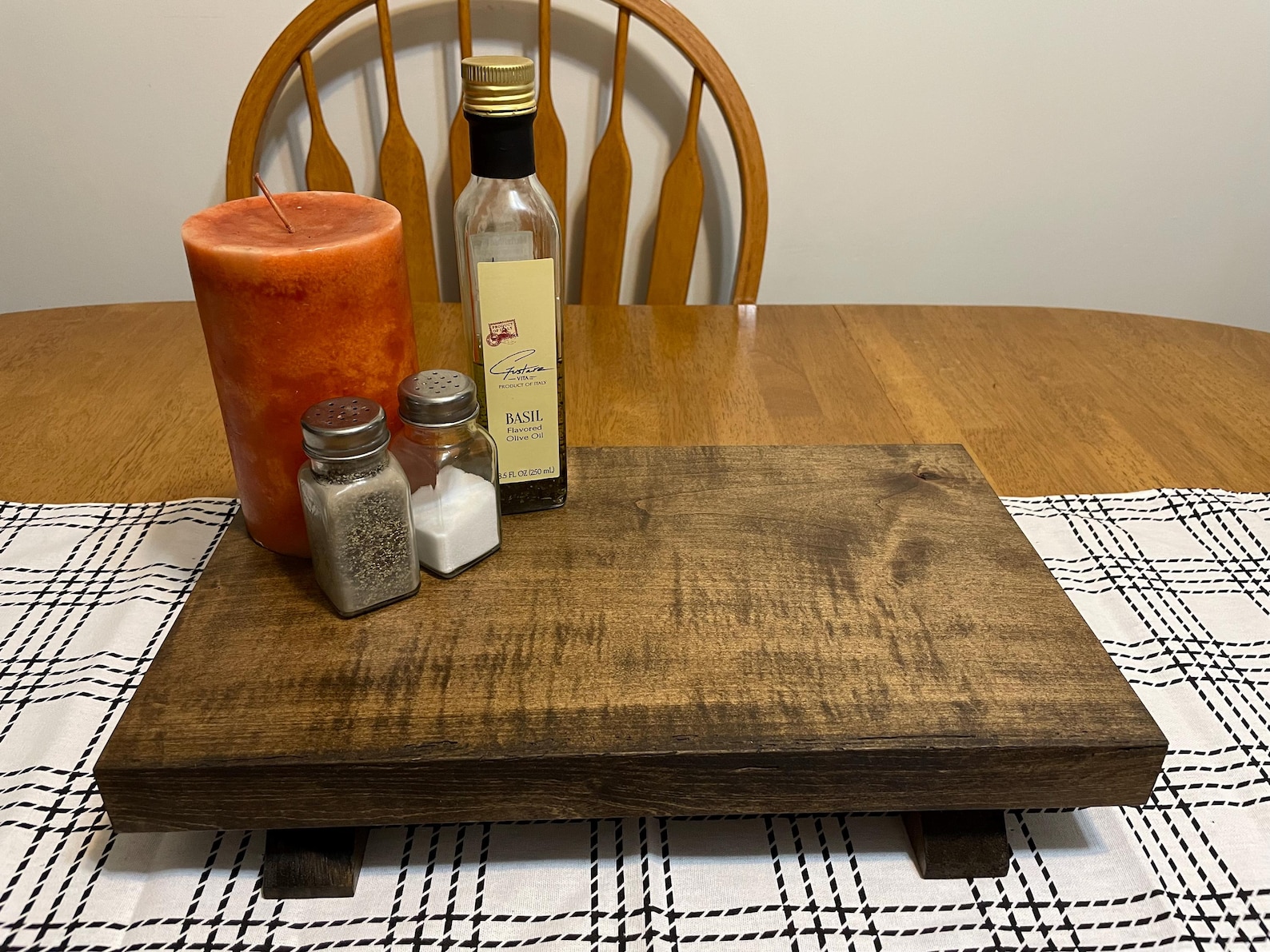 Rustic Table Riser Wooden Pedestal Farmhouse Countertop Tray Candle ...