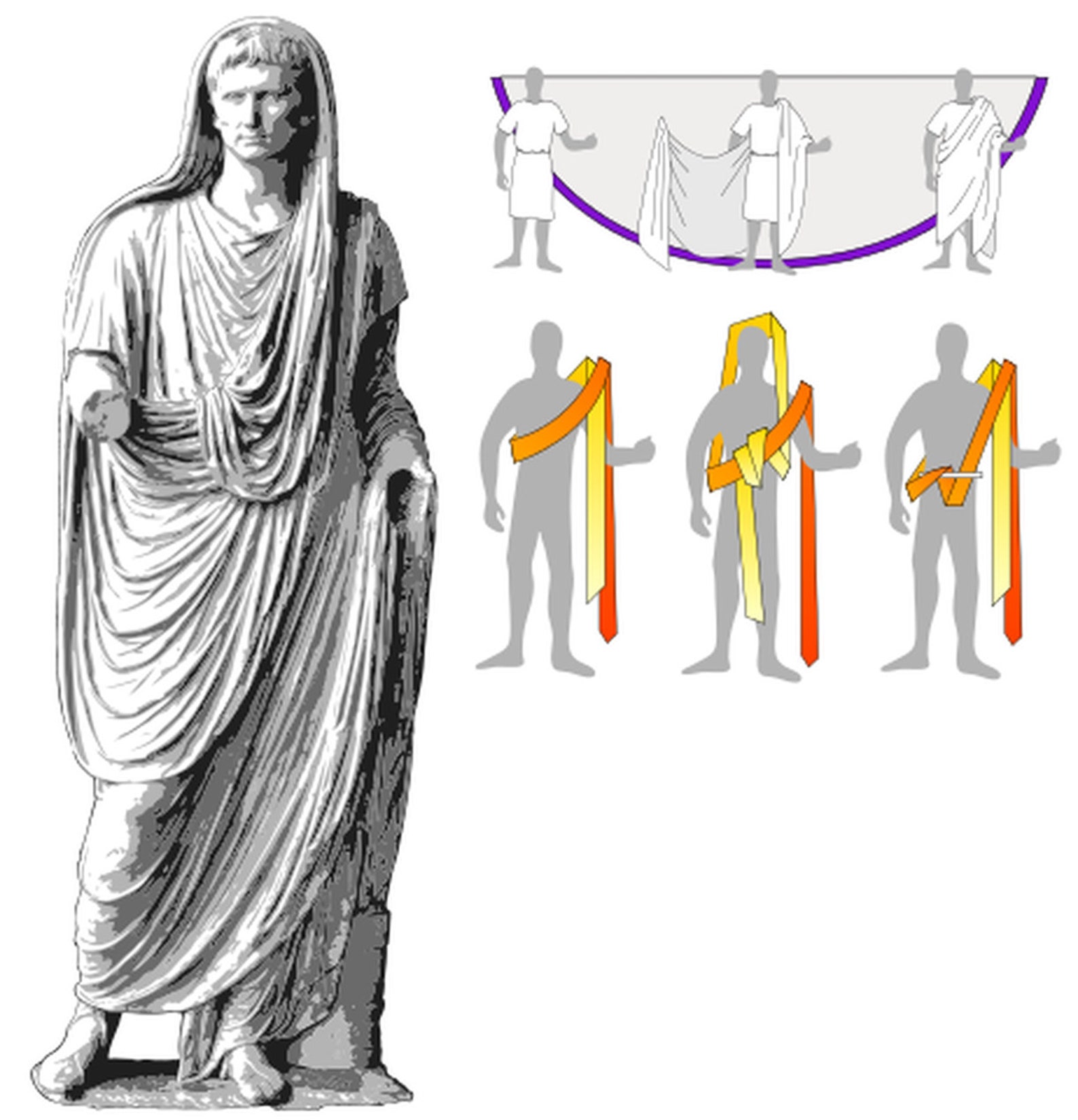 Ancient Roman Toga, Linen, Hand Sewn - Etsy