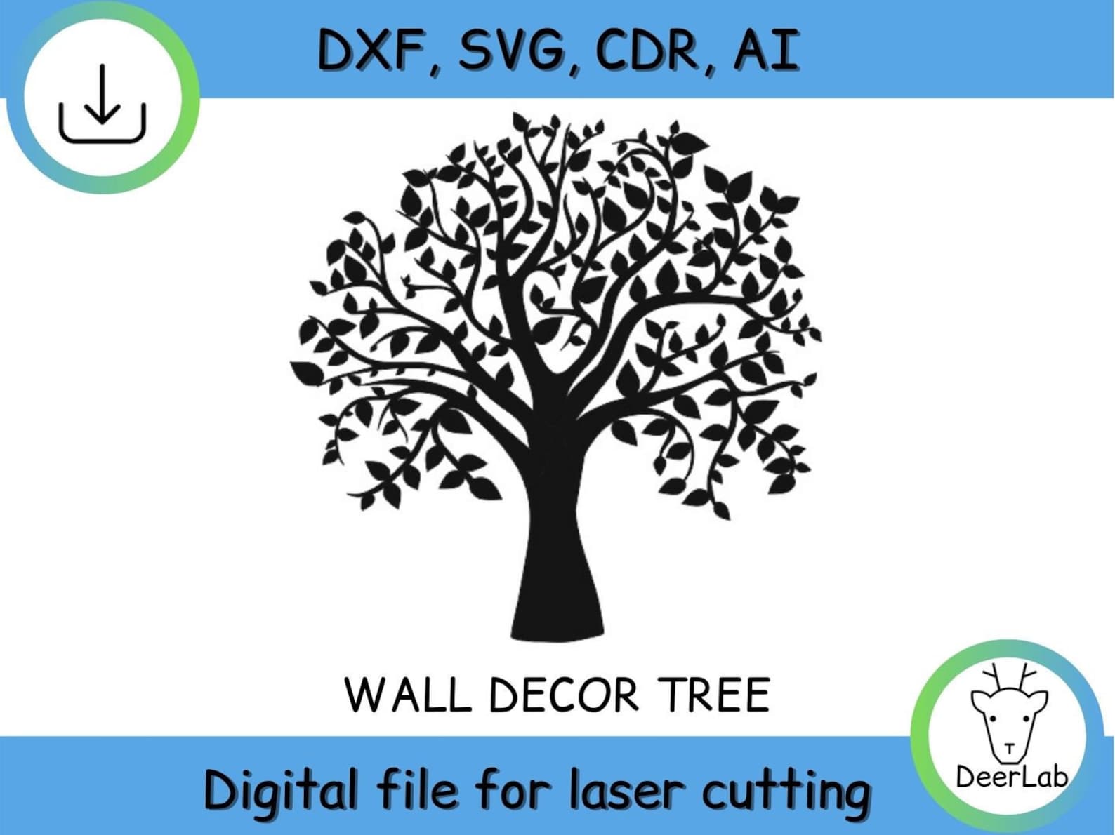 Corte láser Pano Tree Lasercut DXF, Home Decor, Tree Patterns, Tree ...