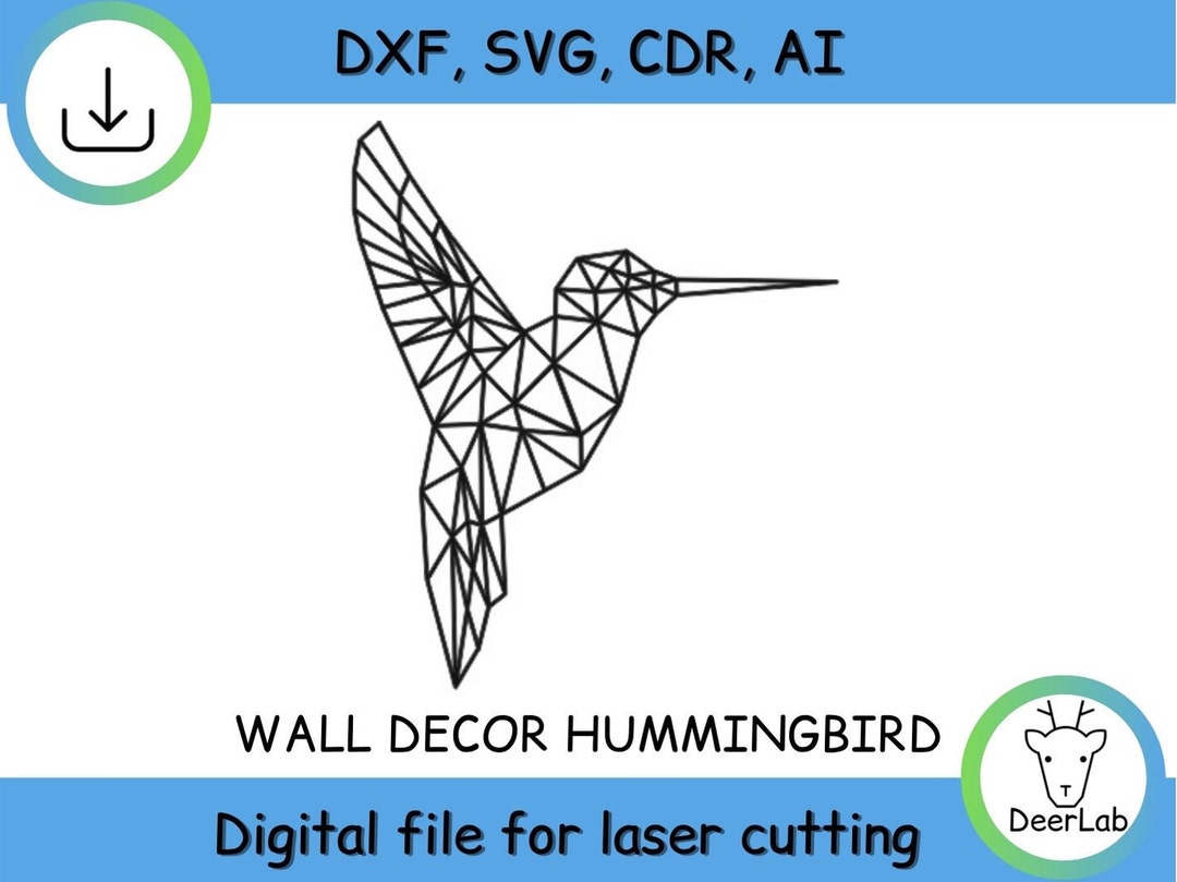 Wall Panel Hummingbird, Vector Dxf, Cdr, Svg, Ai, Pdf for CNC, Vector ...