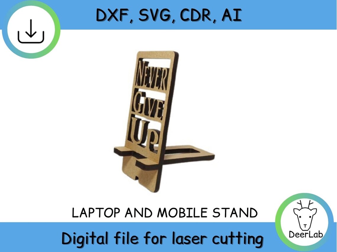 Mobile Phone Stand Laser Cut Files Ai Svg Cdr Dxf Files for Laser ...