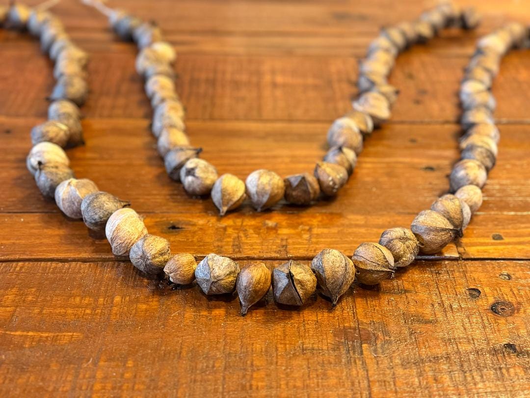 Rustic Black Walnut Garland, Spring Decor, Organic, Farmhouse ...