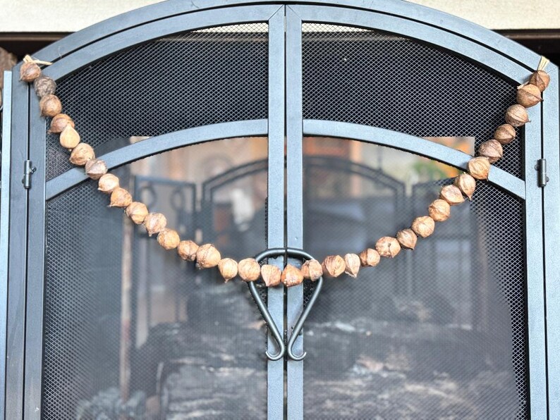 Rustic Black Walnut Garland, Spring Decor, Organic, Farmhouse ...