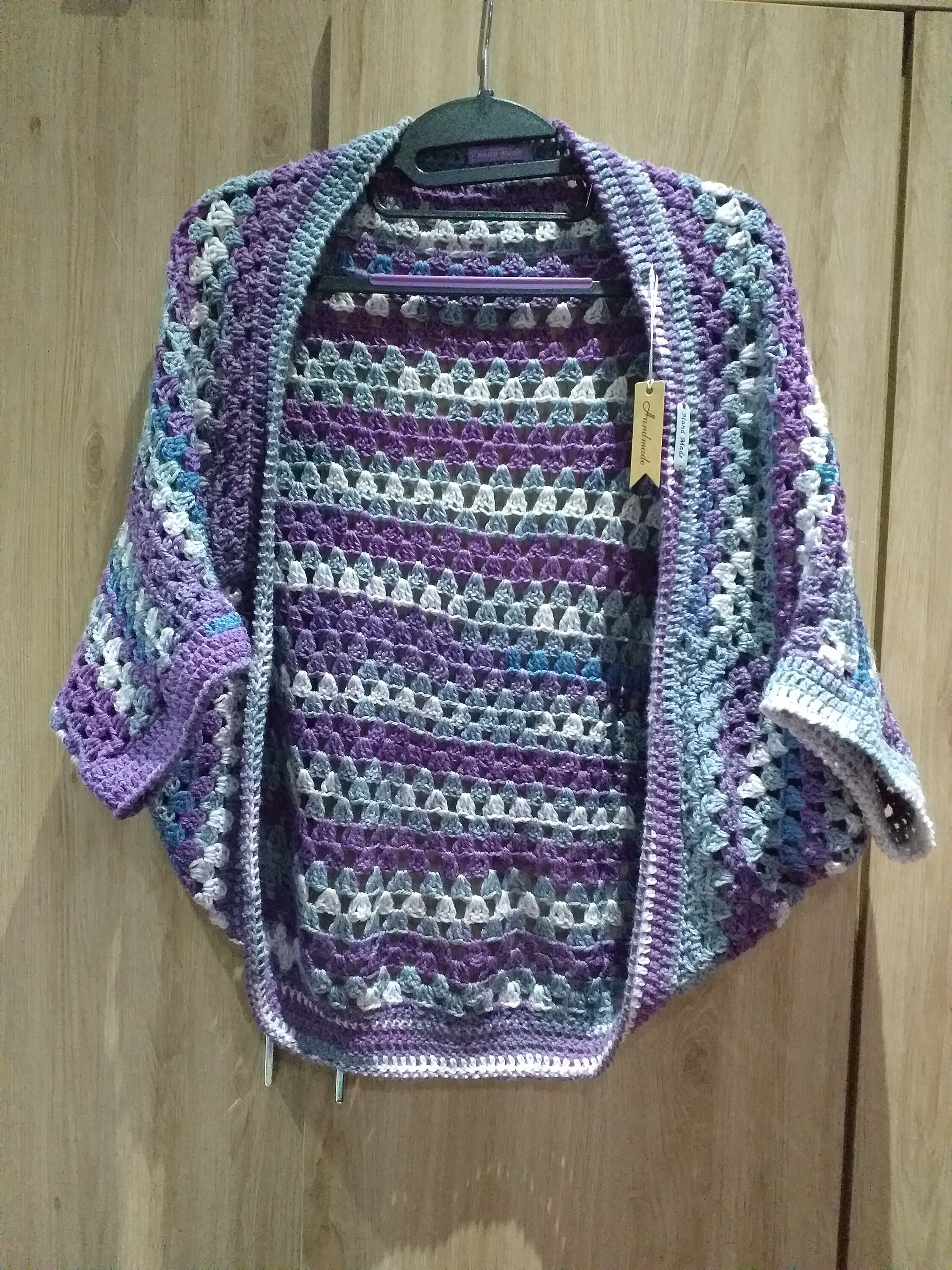 Chaqueta estilo kimono de ganchillo-crochet. Cardigan. Cocoon. Mujer ...