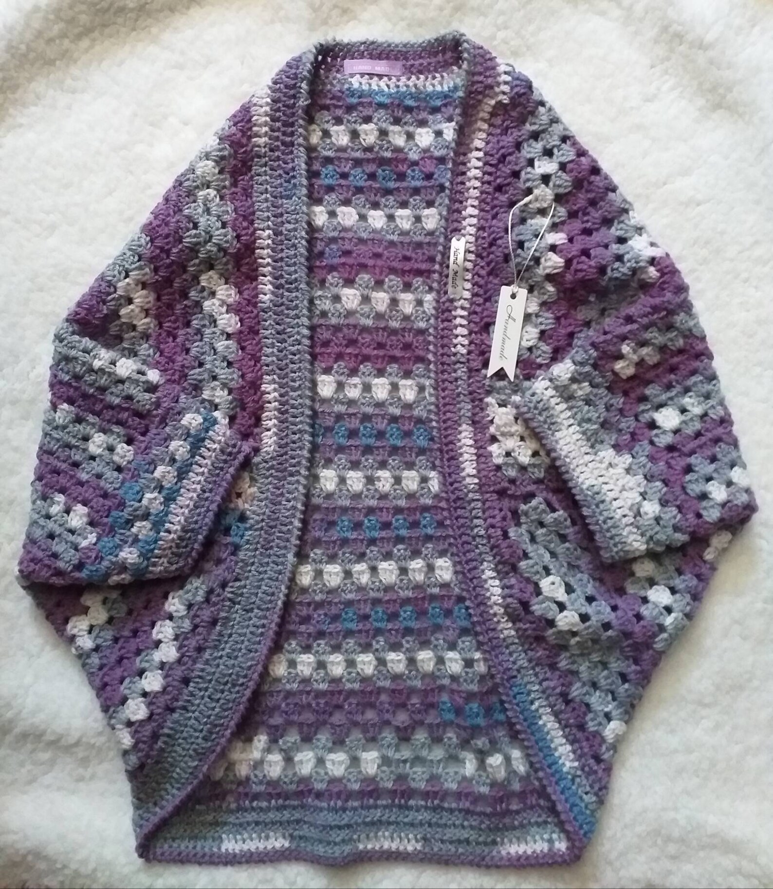 Chaqueta estilo kimono de ganchillo-crochet. Cardigan. Cocoon. Mujer ...