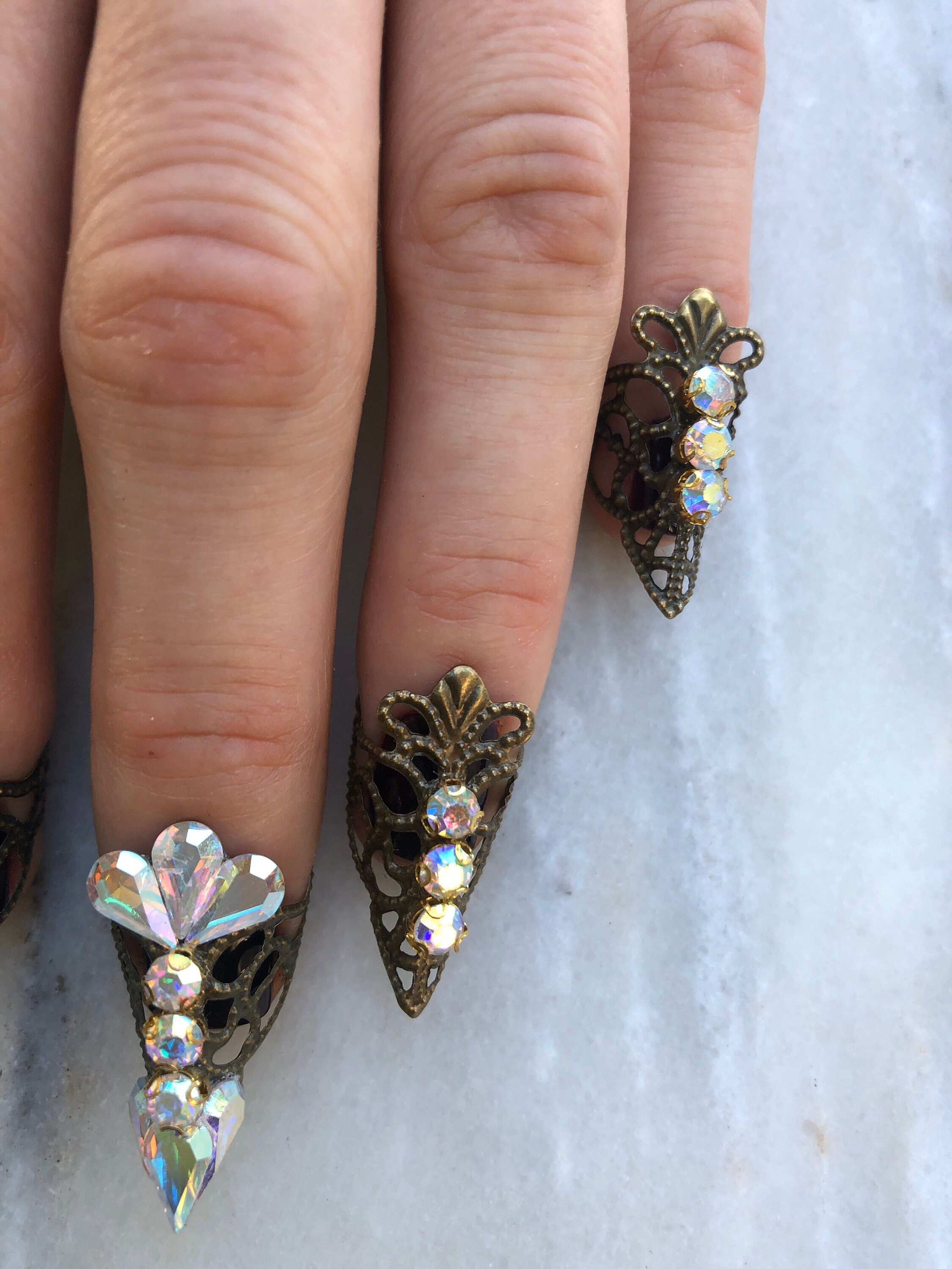 Crystal Nail Claws 5 Pcs, Sharp Claws, Long Claws, Dragon Claws ...