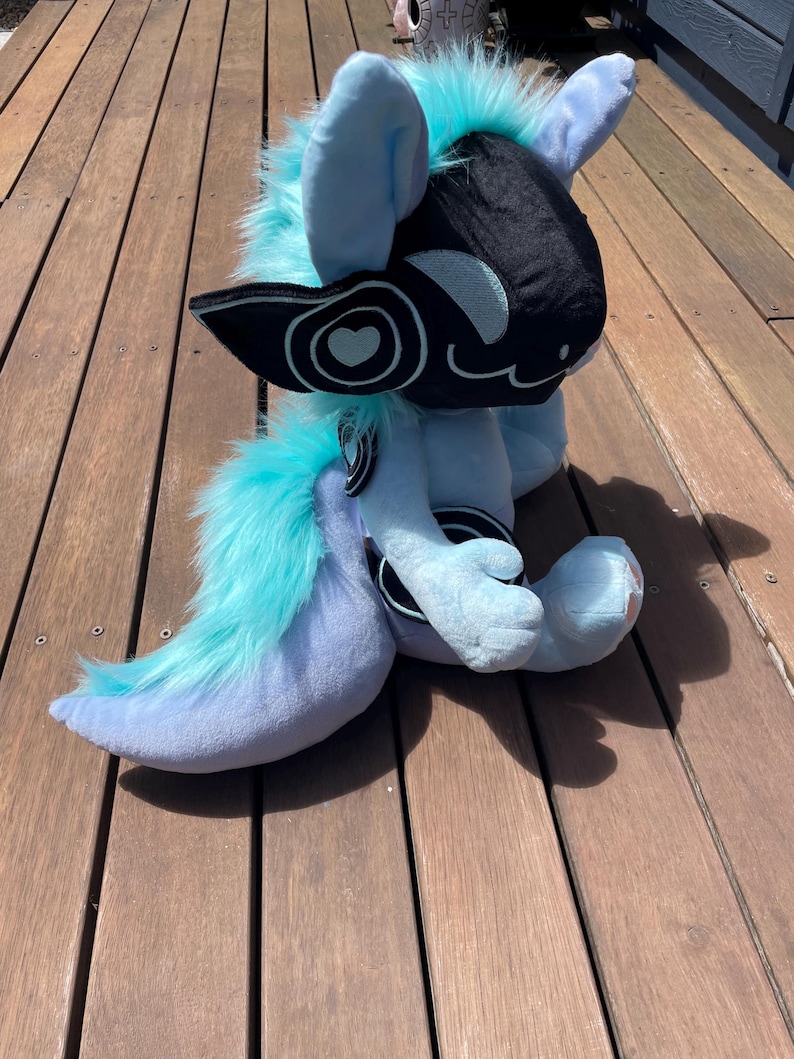 Protogen Fursona Plush Blue Sky - Etsy