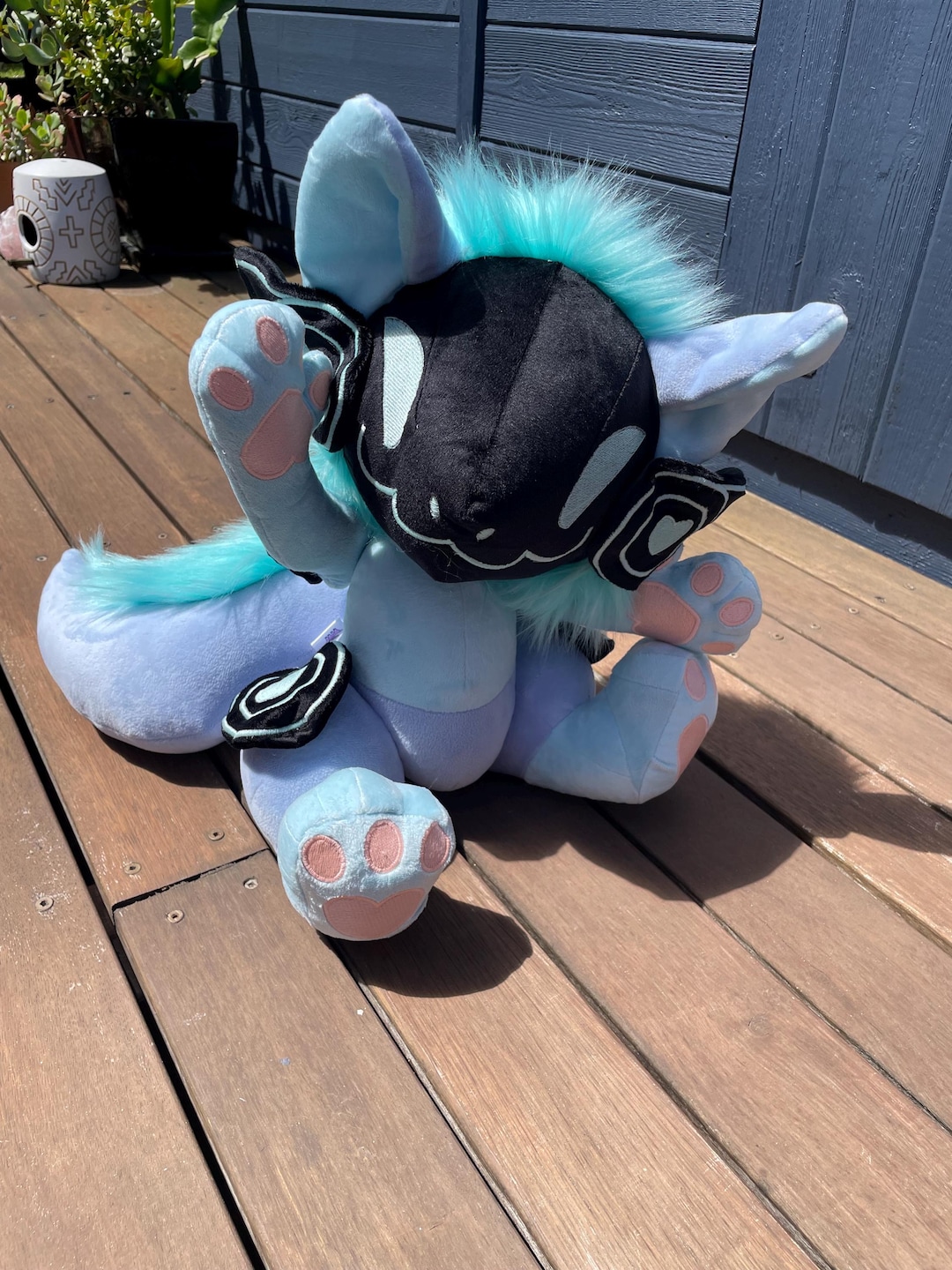 Protogen Fursona Plush Blue Sky - Etsy