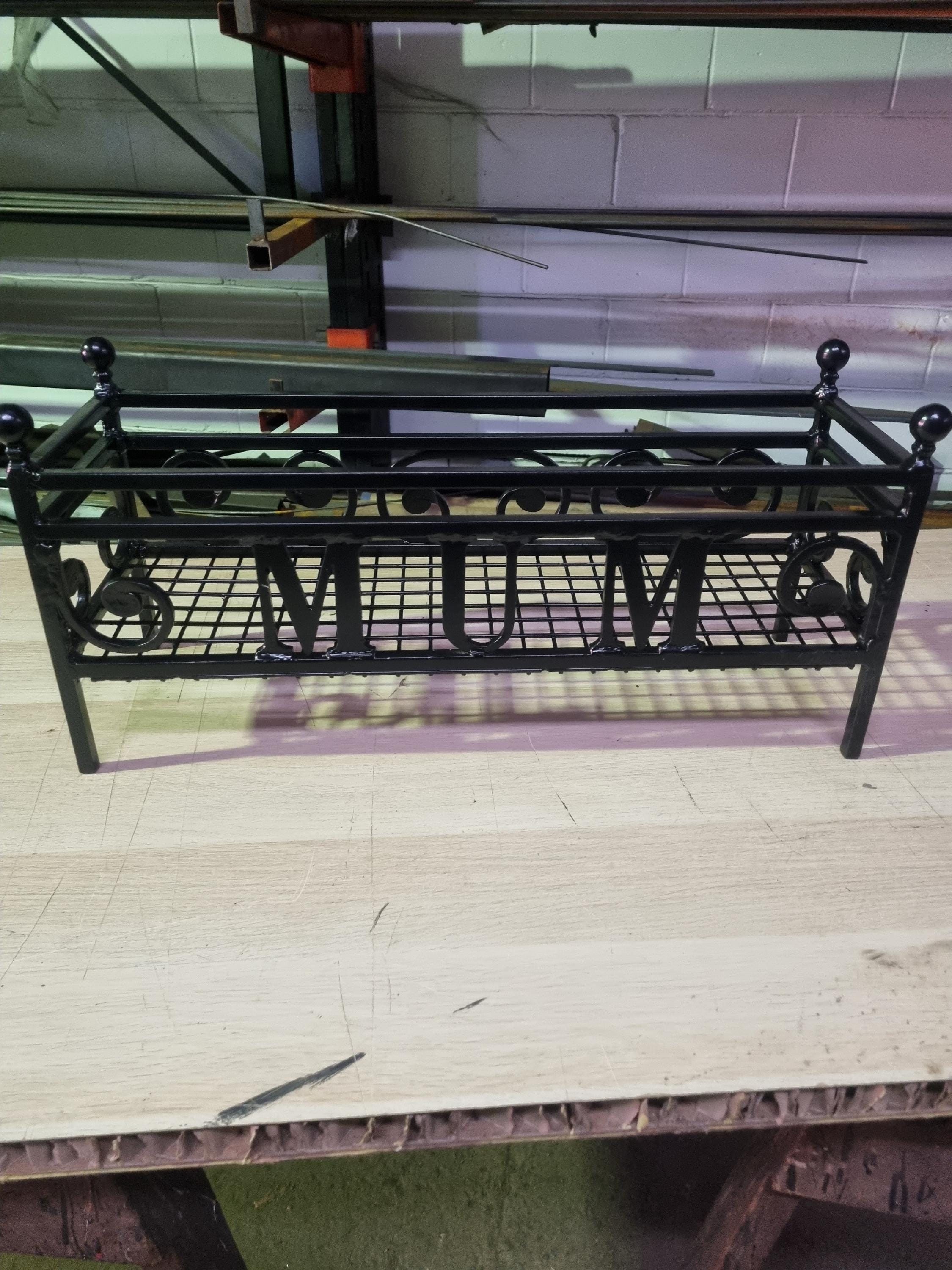 Wrought Iron Headstone Grave Planter - Etsy
