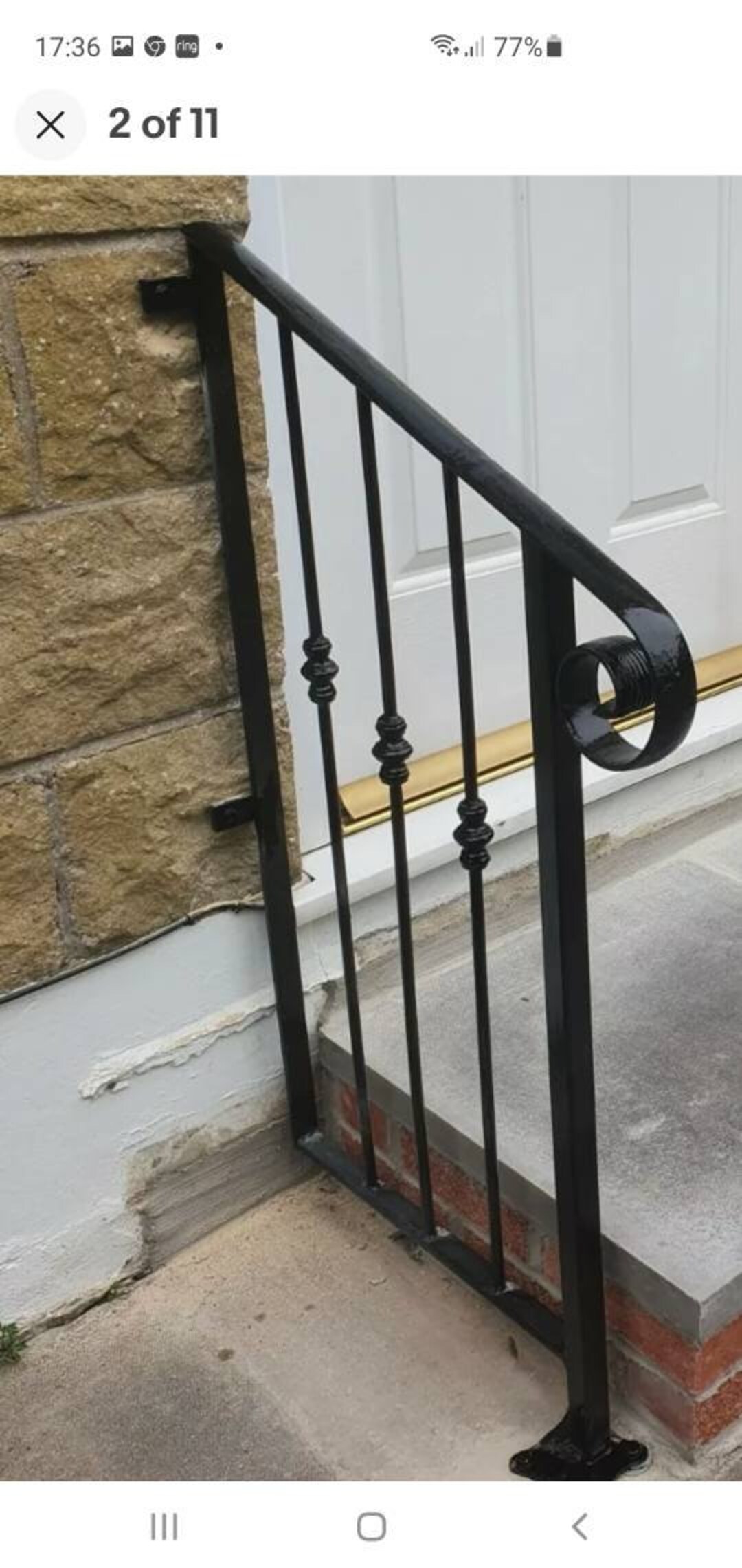 Wrought Iron Handrail, Please Read Description Before Ordering.price is ...
