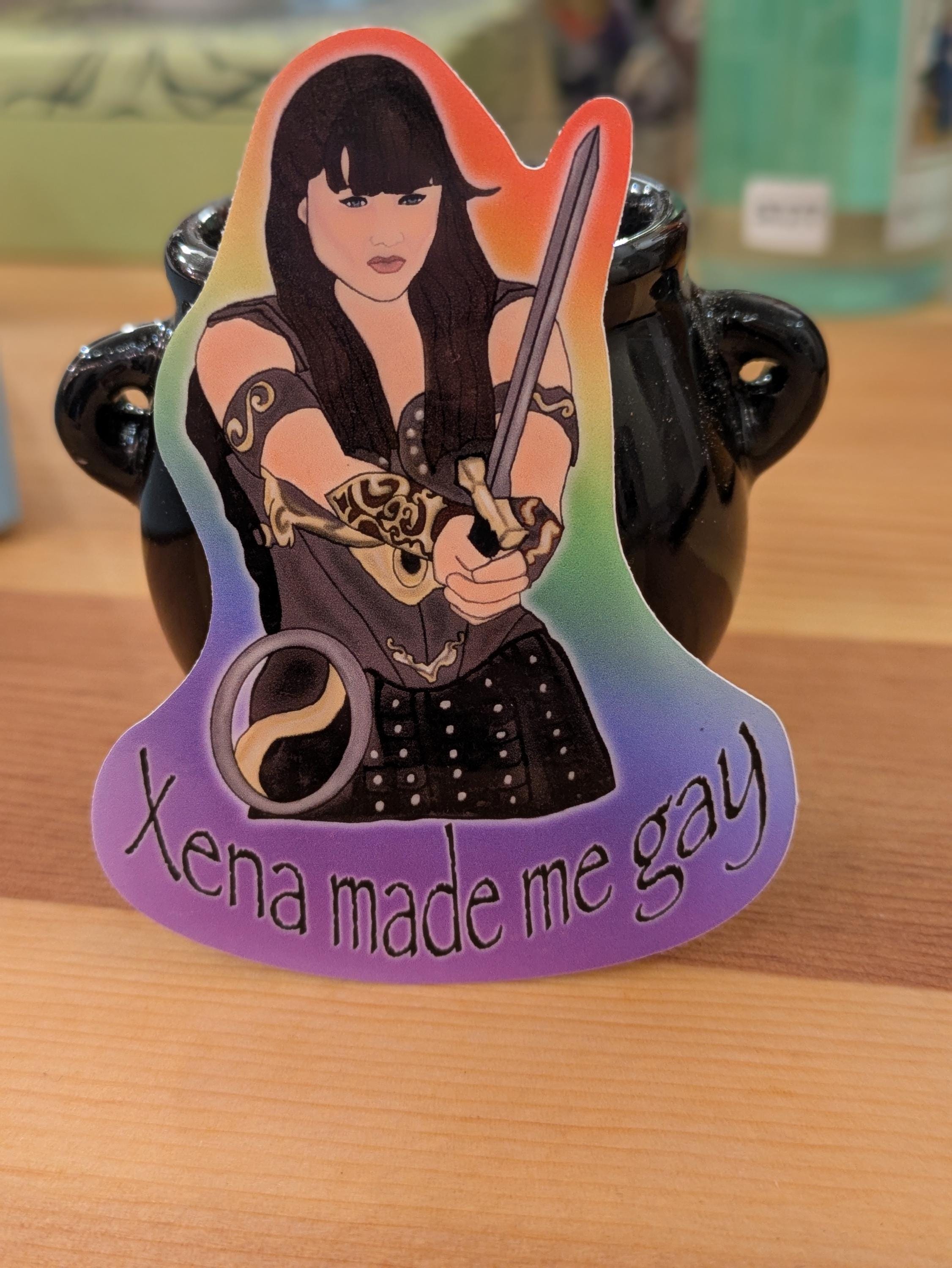 Xena Warrior Princess Lucy Lawless Xena Made Me Gay Glossy Rainbow ...